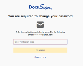 What happens when my DocuSign account password expires?