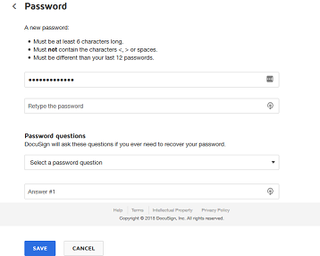 What happens when my DocuSign account password expires?