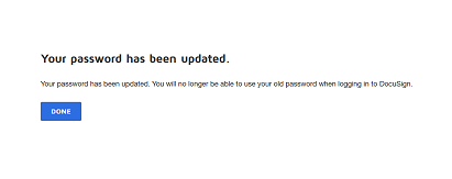 What happens when my DocuSign account password expires?