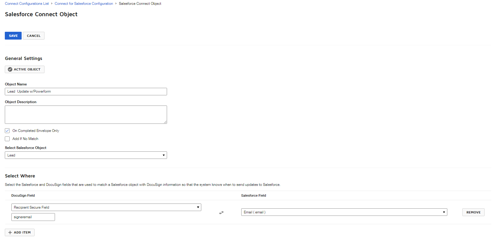 How to configure a PowerForm to writeback to specific Salesforce records