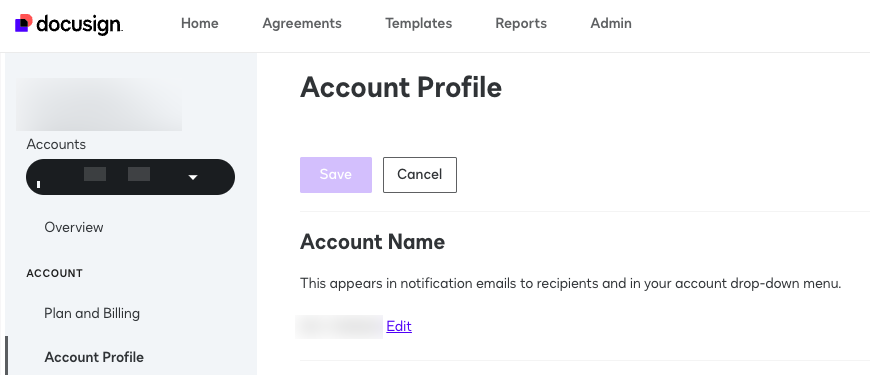Update your Docusign billing address