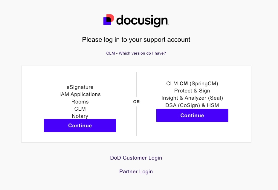 Open a case in the Docusign Support Center