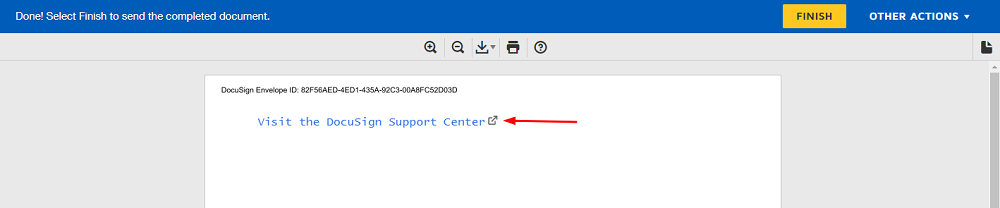 How do I create a hyperlink in a Docusign document?