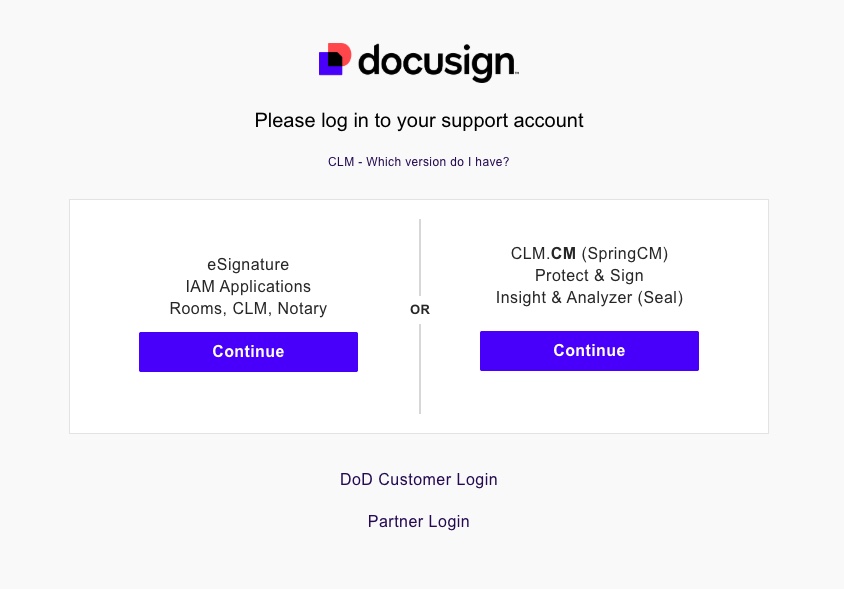 Open a case in the Docusign Support Center
