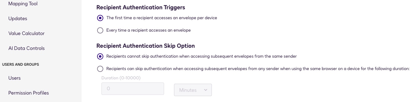 Do Docusign envelope notification emails expire?