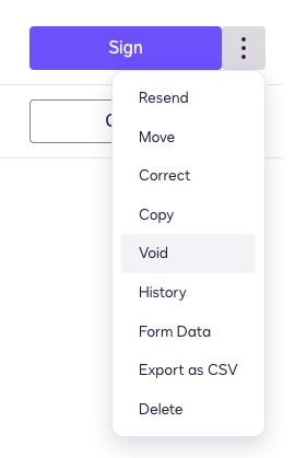 Void or cancel a Docusign envelope