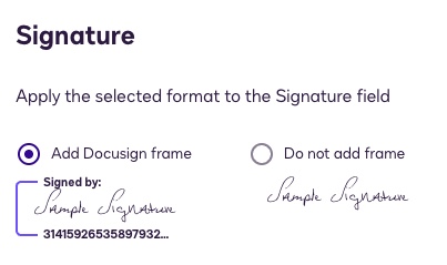 Why are signatures showing with no frame?