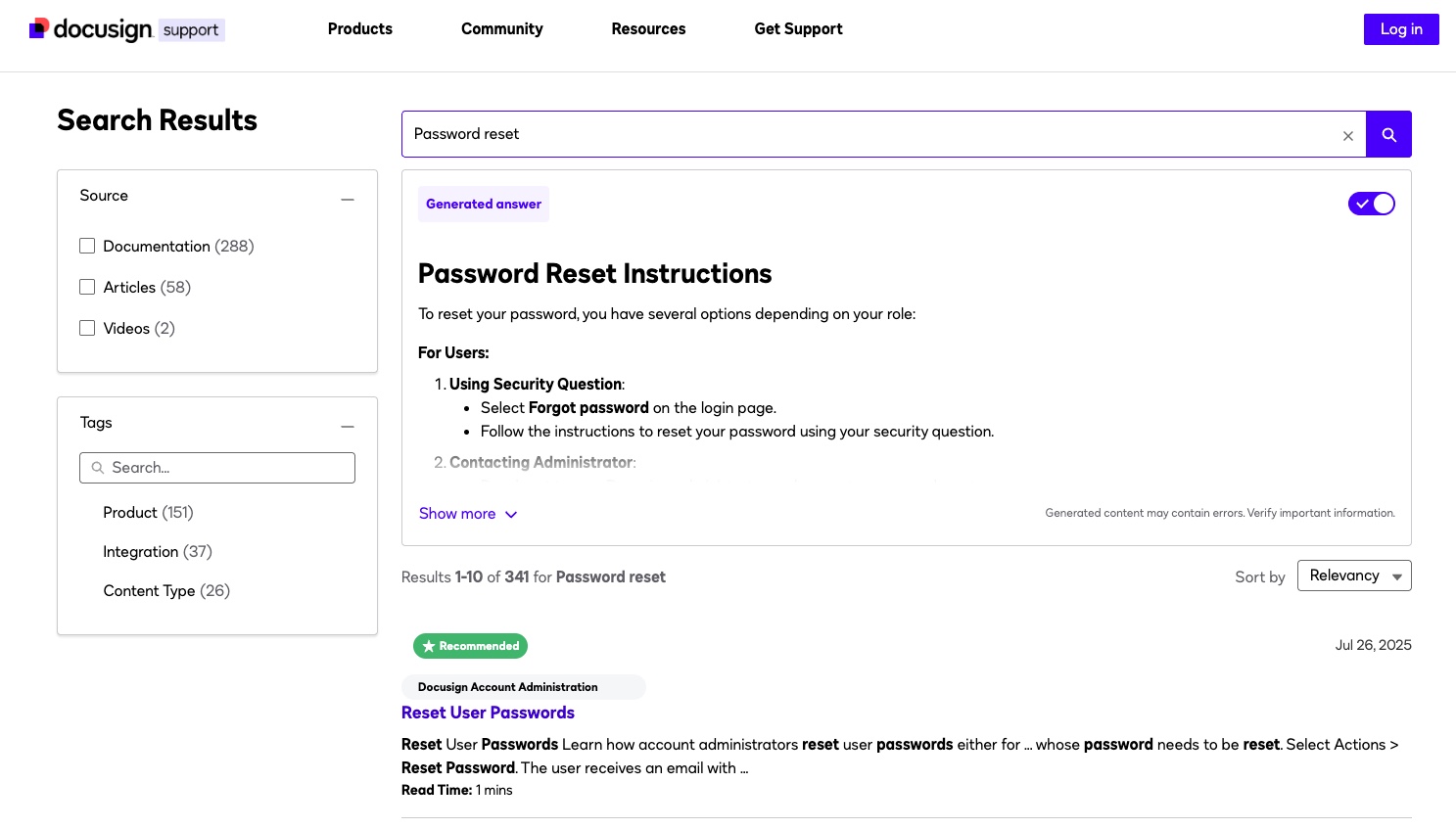 How to use the Docusign Support Center