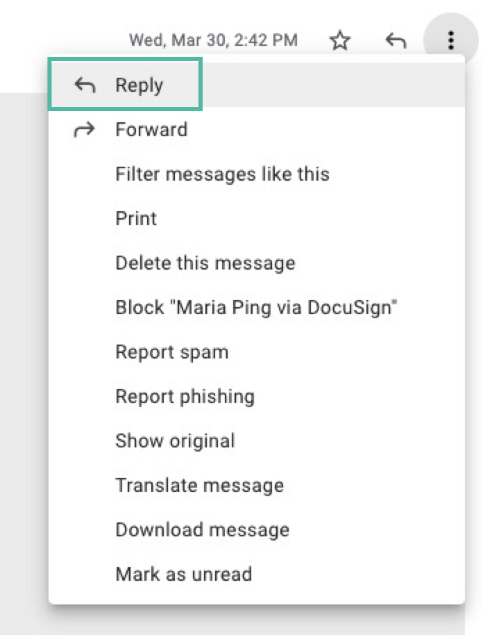 How do I contact the sender of a Docusign document?