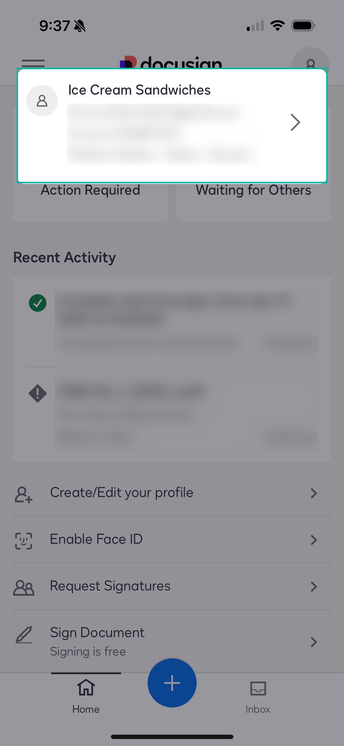 Change your Email Address in the Docusign Mobile App for iOS (iPad ...