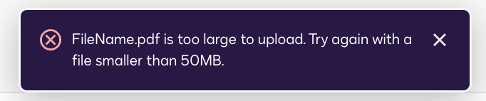 Troubleshoot uploading documents