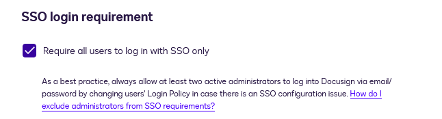 How do I make SSO login required?